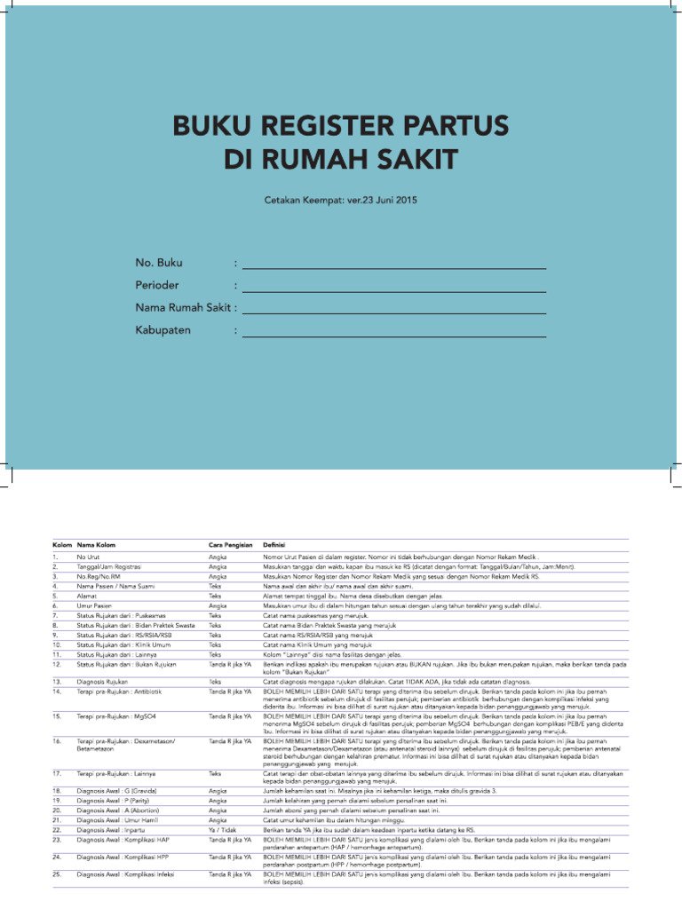 Buku Register Partus Rumah Sakit 414x284 Pdf