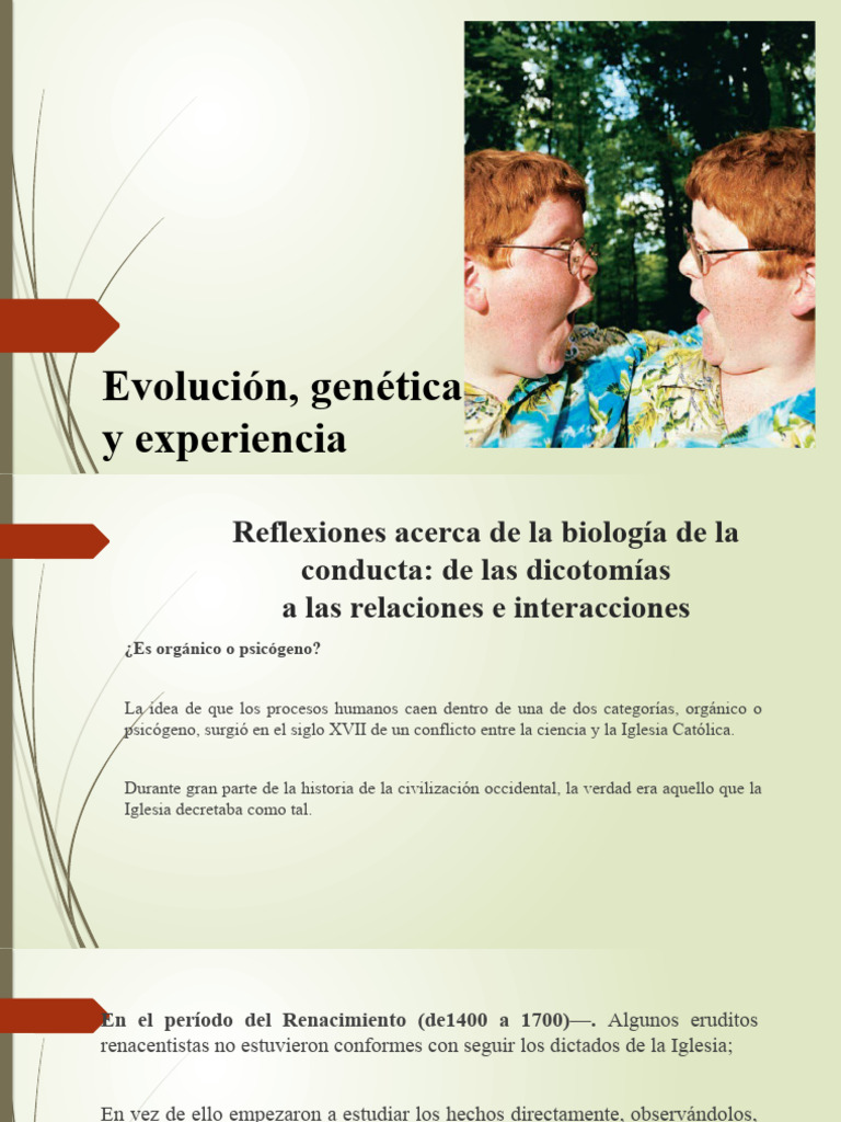 Evolucion Genetica y Experiencia | PDF