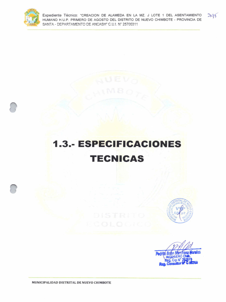 Especificacion Tecnicas | PDF