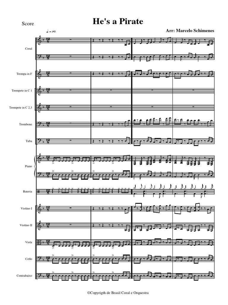 Hes A Pirate - Score | PDF