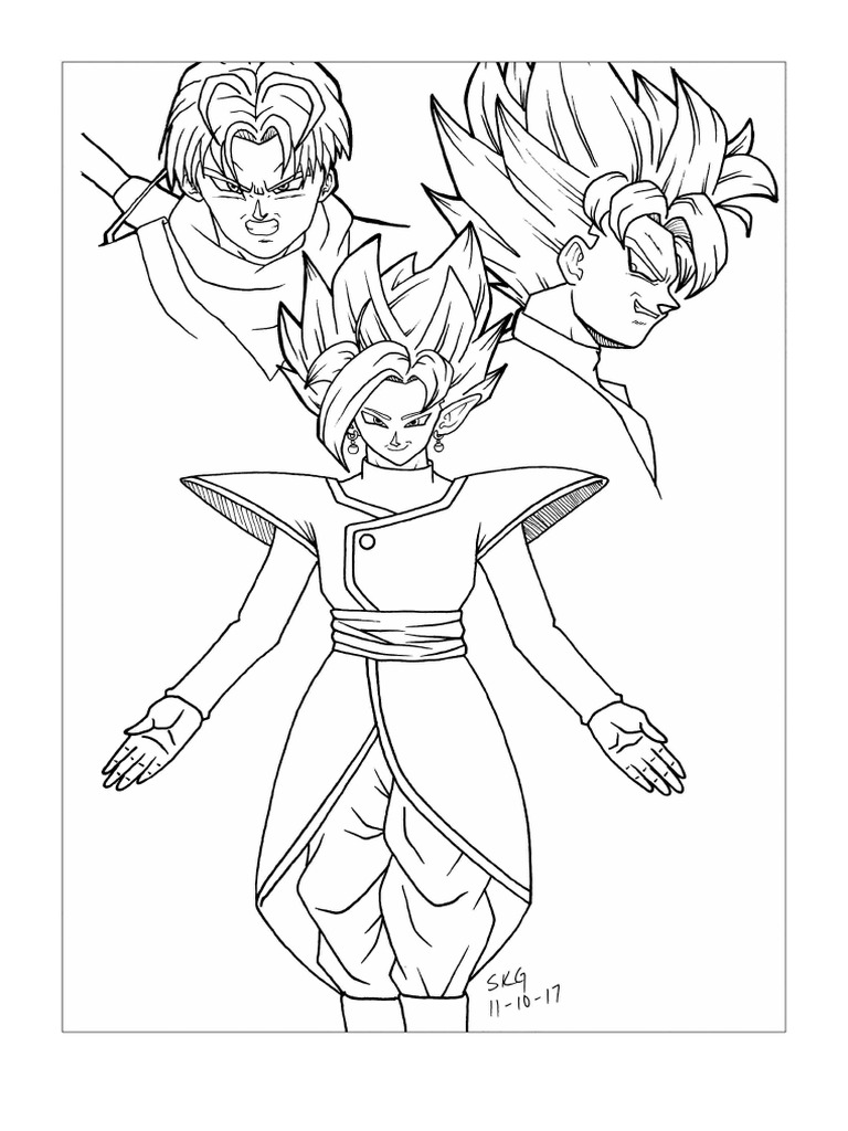 Dibujos para Colorear para Ninos de Dragon Ball Z 89685 | PDF