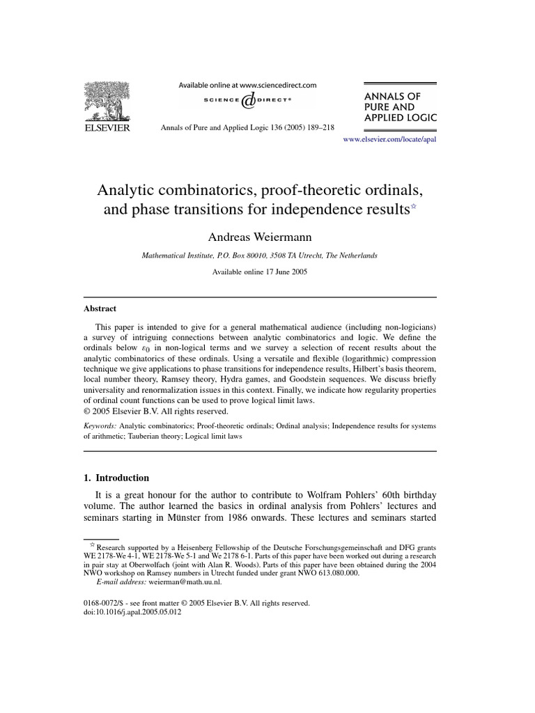 Combinatoria & Goodstein | PDF | Combinatorics | Mathematics