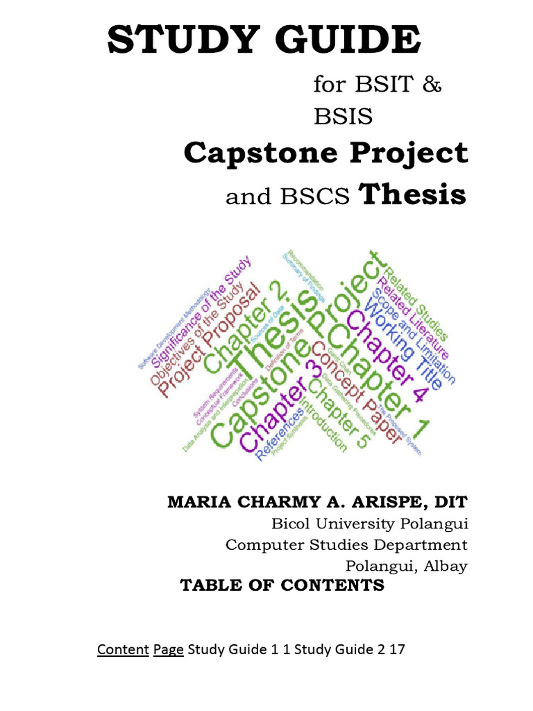Study Guide ThesisCapstoneProject | PDF