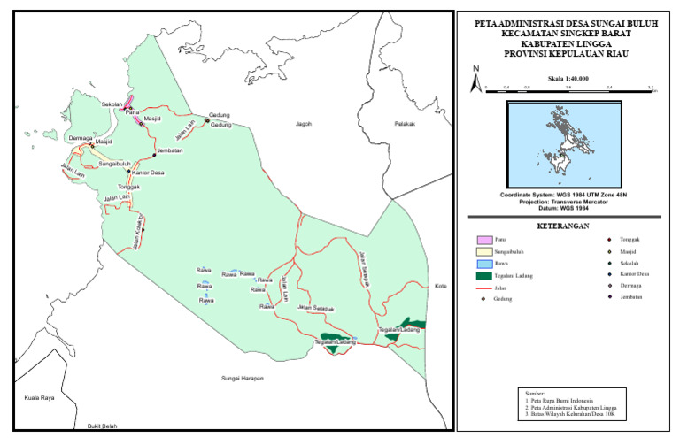 Peta Desa Sungai Buluh | PDF