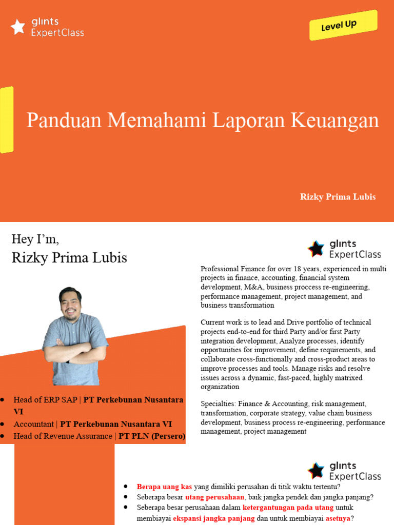 Panduan Memahami Laporan Keuangan PDF Balance Sheet Cost Of Goods