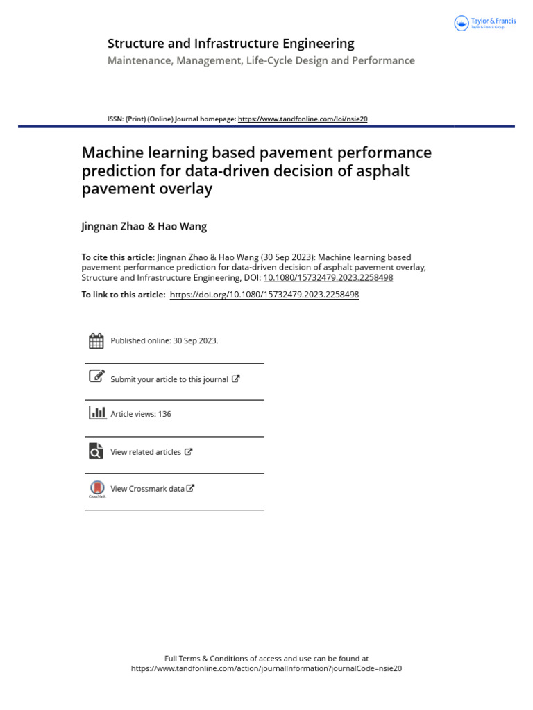 Machine Learning Based Pavement Performance Prediction For Data-Driven Decision of Asphalt ...
