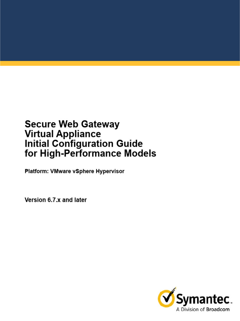 ProxySG SWG Gen2 Initial Configuration Guide | PDF | Computers