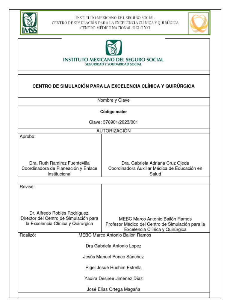 Manual de Código Mater IMSS 2024 | PDF | El embarazo | Parto