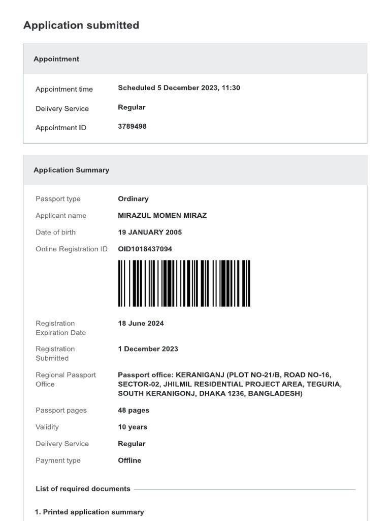 Passport Summary | PDF
