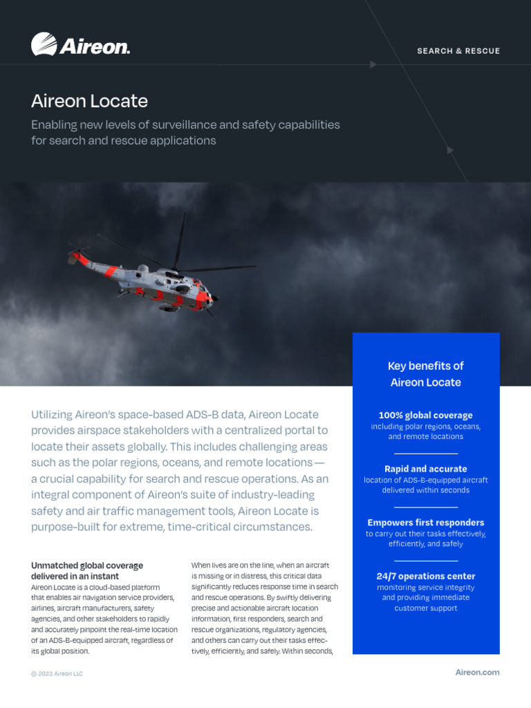 Aireon Locate: Enhancing Search & Rescue | PDF | Information Technology ...