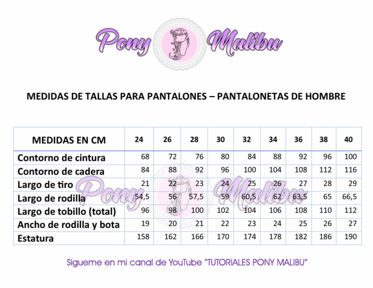 TABLA-DE-MEDIDAS-PARA-PANTALON-DE-HOMBRE-1 | PDF