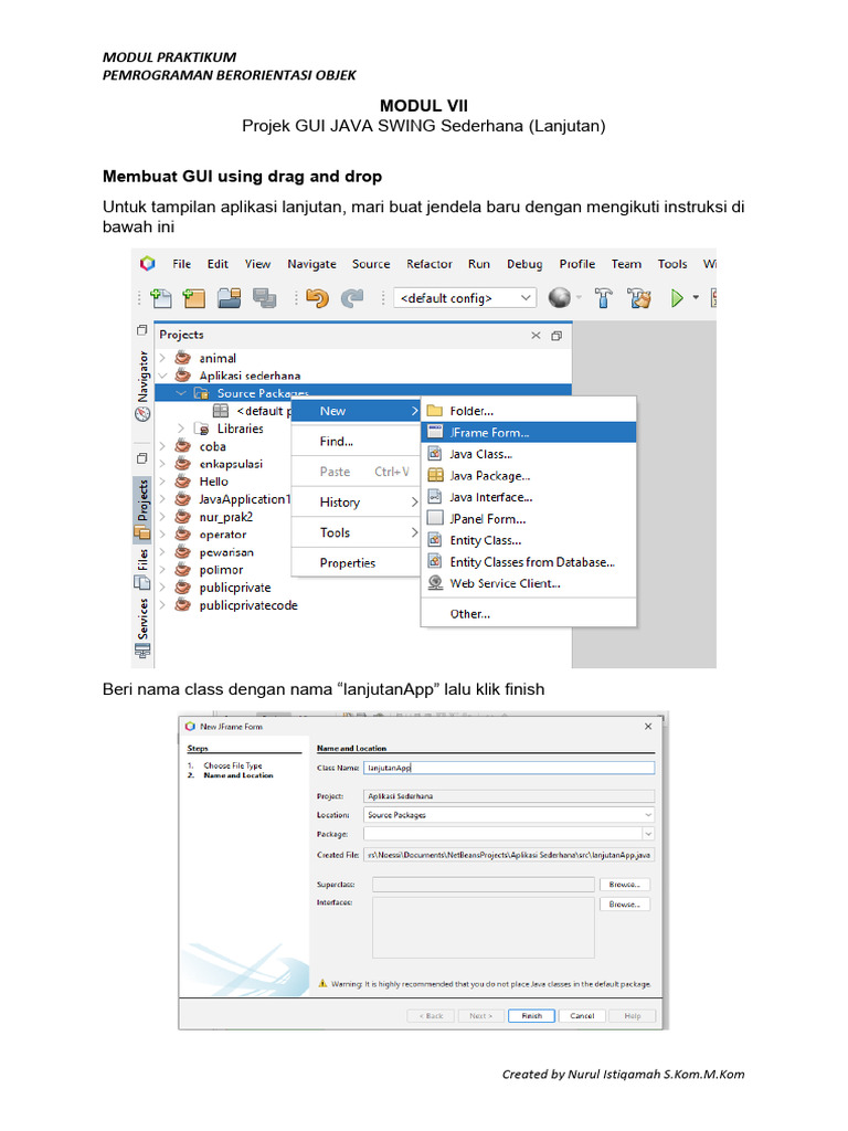 Praktikum Pemrograman Berorientasi Objek MODUL VII | PDF