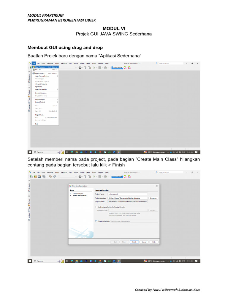 Praktikum Pemrograman Berorientasi Objek MODUL VI | PDF | Komputer