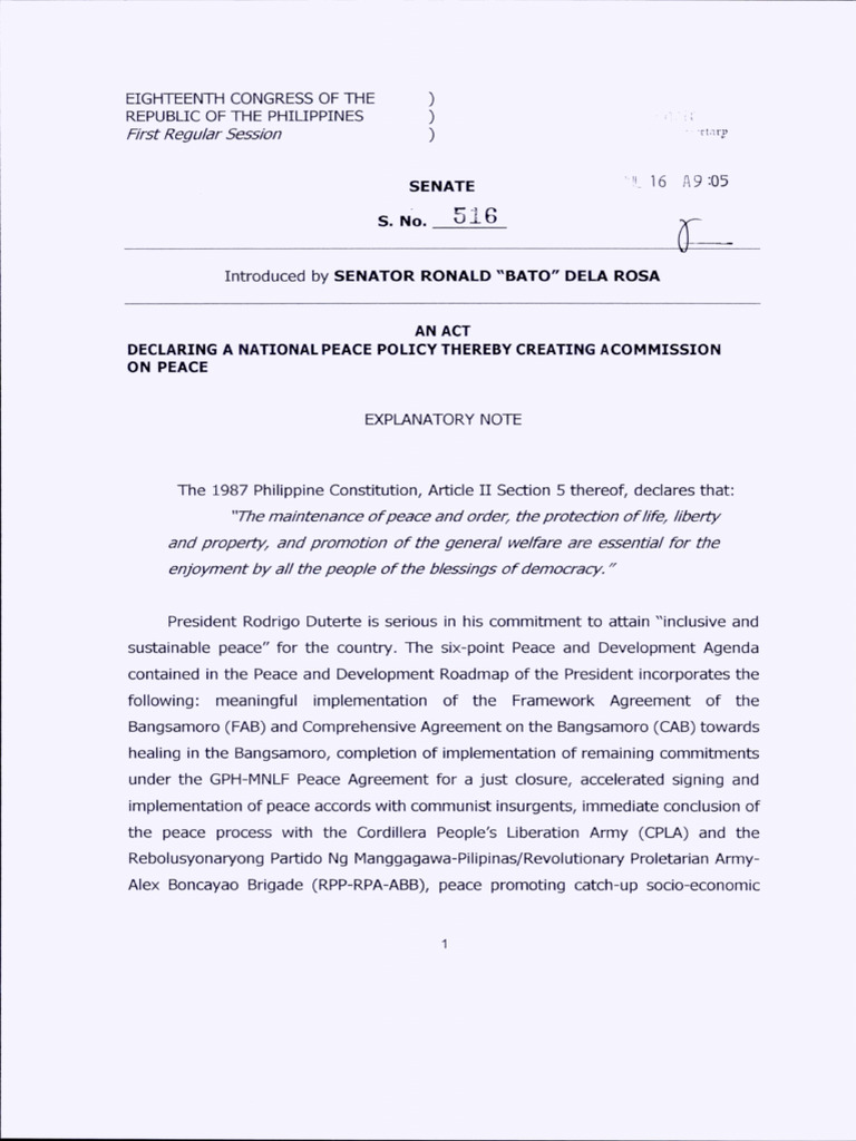 6 Component of Peace Process | PDF