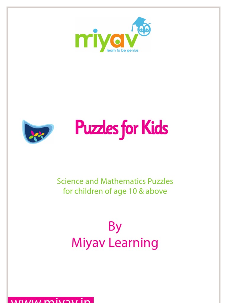 Puzzles For Kids Book | PDF | Creativity | Thought