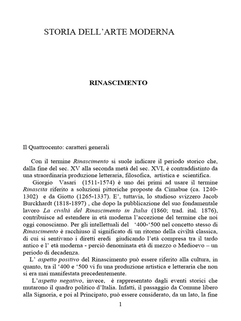 Arte Rinascimento | PDF