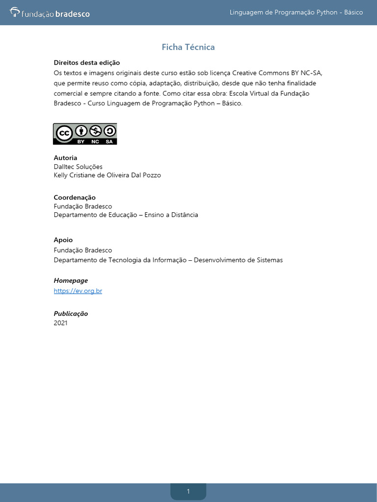 Ficha Tecnica Linguagem de Programacao Python Basico 2 | PDF