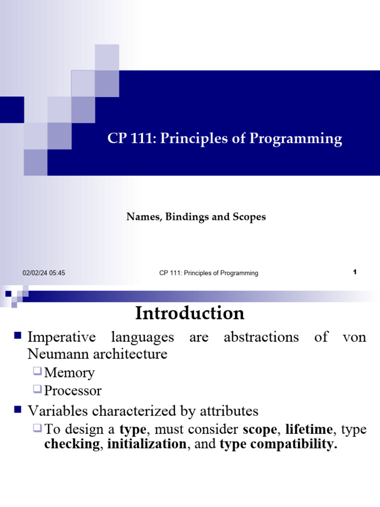 L3-Names, Bindings and Scopes | PDF