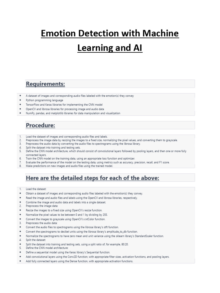 Emotion Detection With AI | PDF