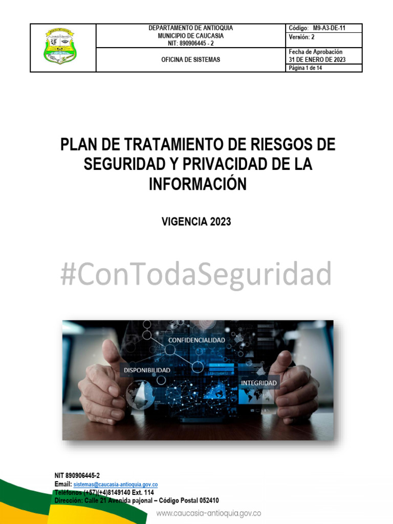 Plan de Tratamiento de Riesgos de Seguridad y Privacidad de La Informacion | PDF | La seguridad ...