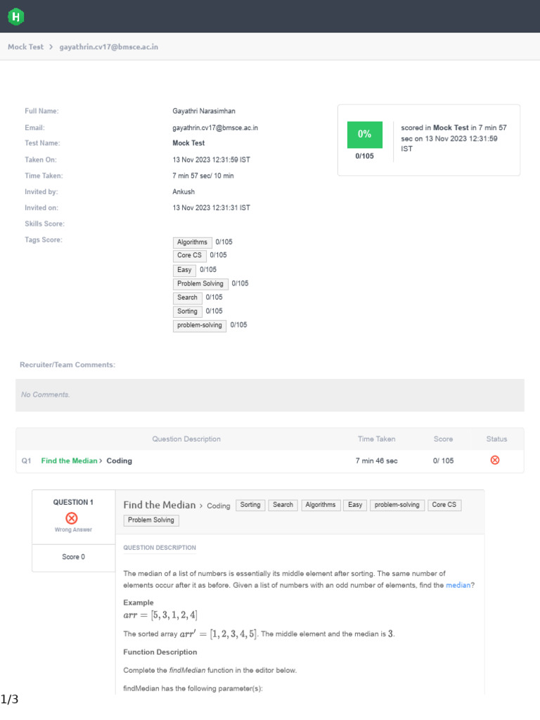 Report Gayathrin cv17 | PDF