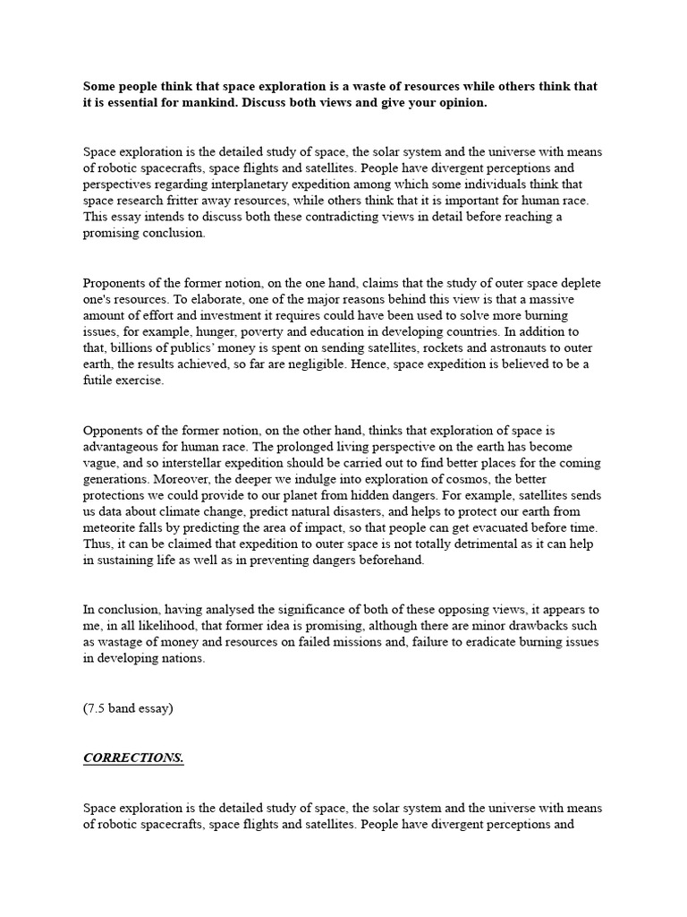 Space Exploration Essay | PDF