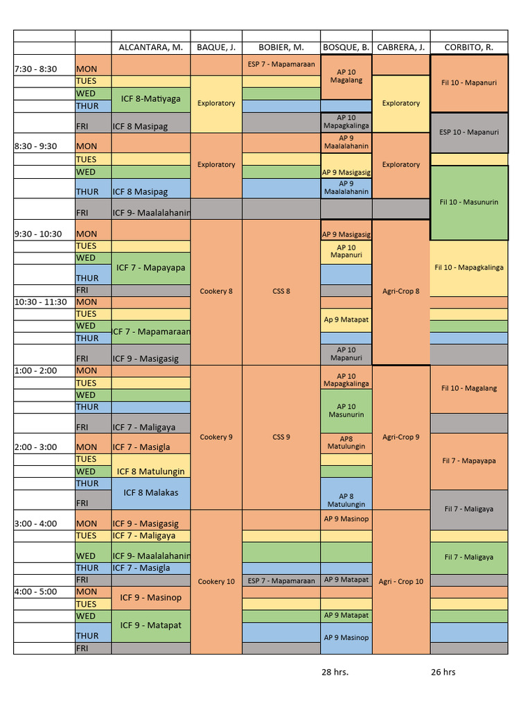 Class Program 2022 2023 | PDF