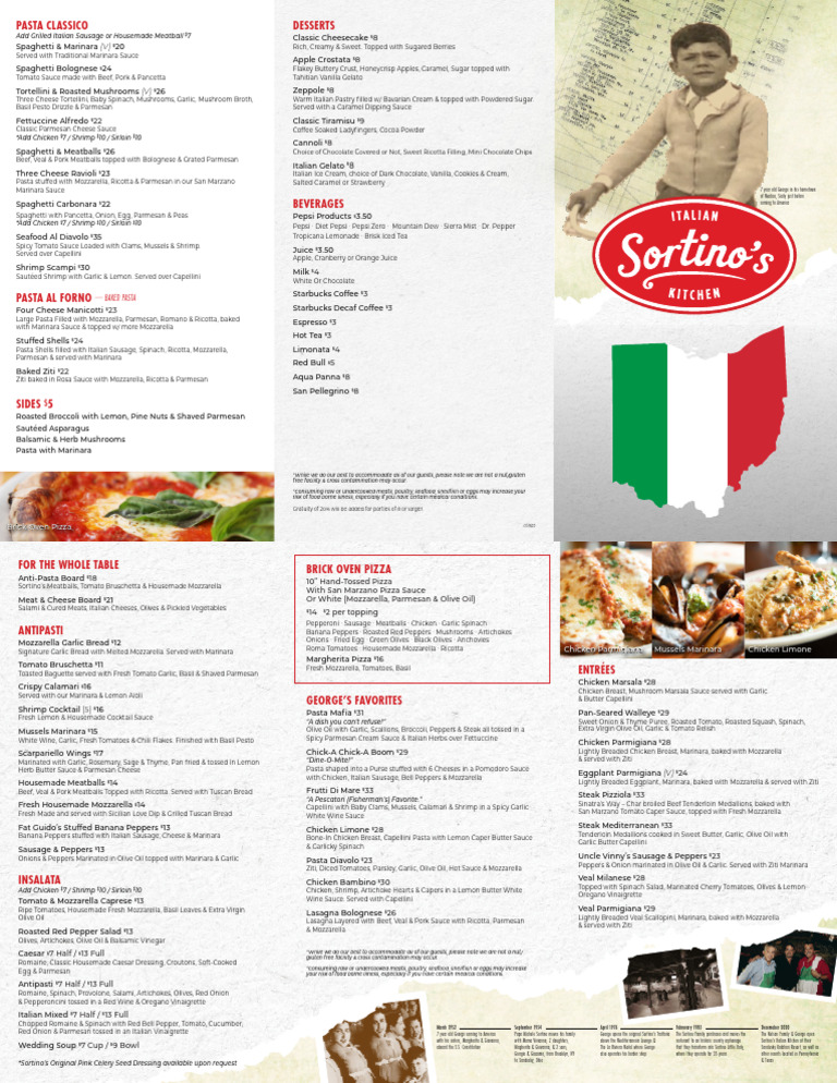 Sortinos Dinner Menu 101123 | PDF
