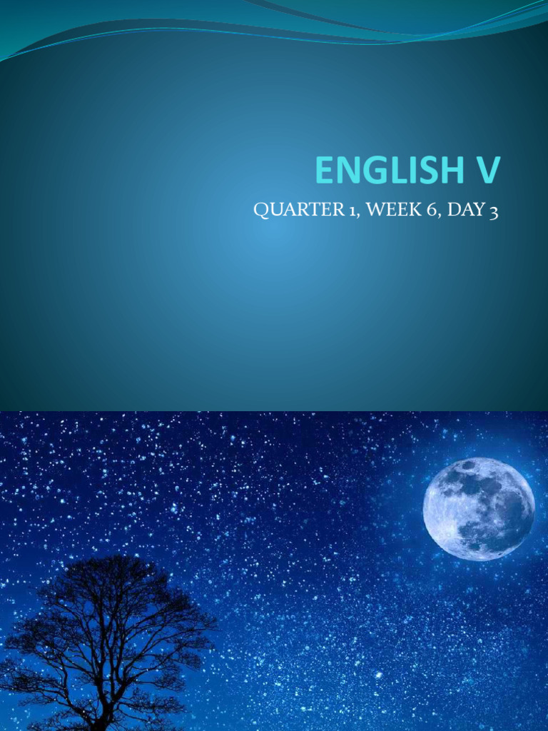 q1 Eng Week 6 Day 3 | PDF | Moon