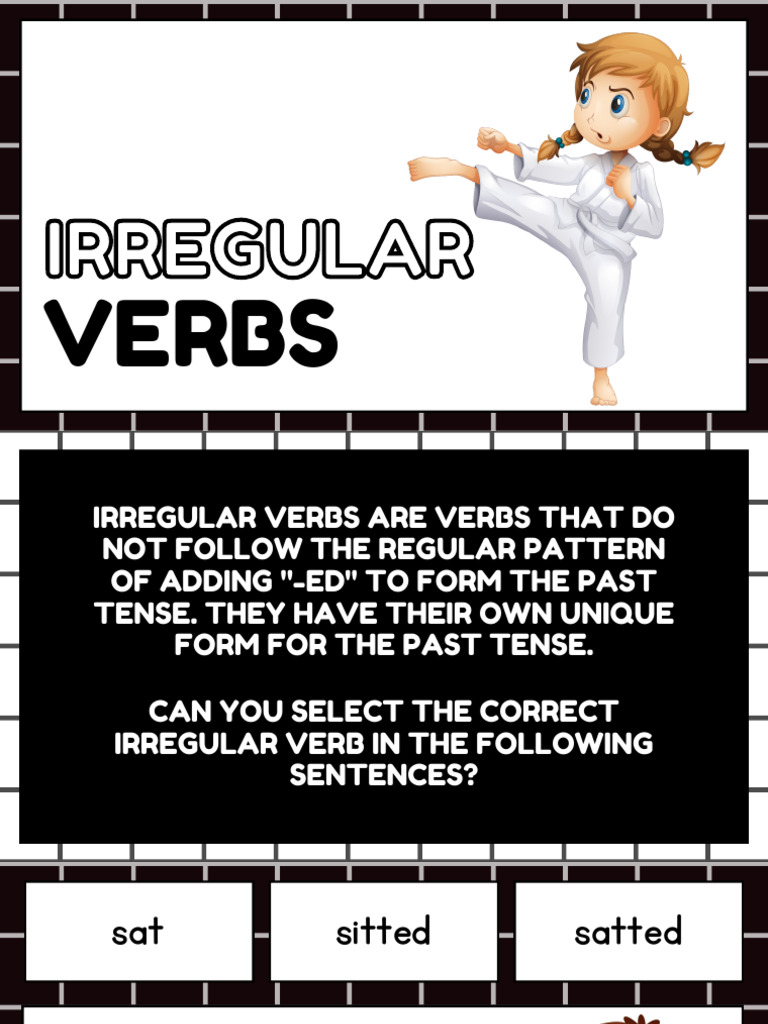 Irregular Verbs Pdf