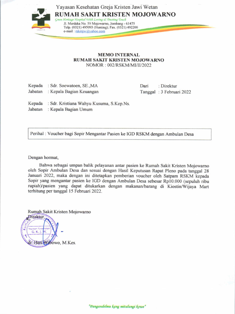 002 Memo Internal | PDF