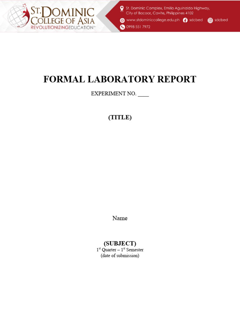 Final Lab Report Template - Asd 1 | PDF