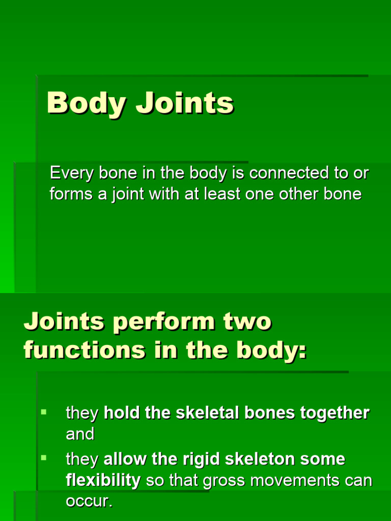 Body Joints | PDF