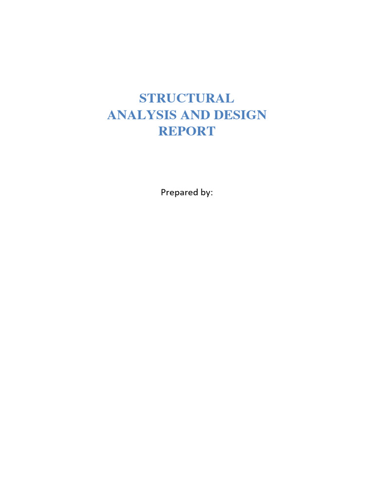 Sumary Structural Design Report | PDF | Structural Analysis ...