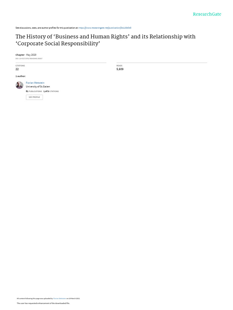 Business & Human Rights vs. CSR | PDF | Corporate Social Responsibility ...