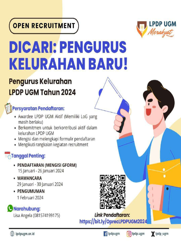 Open Recruitment Pengurus LPDP UGM 2024 | PDF