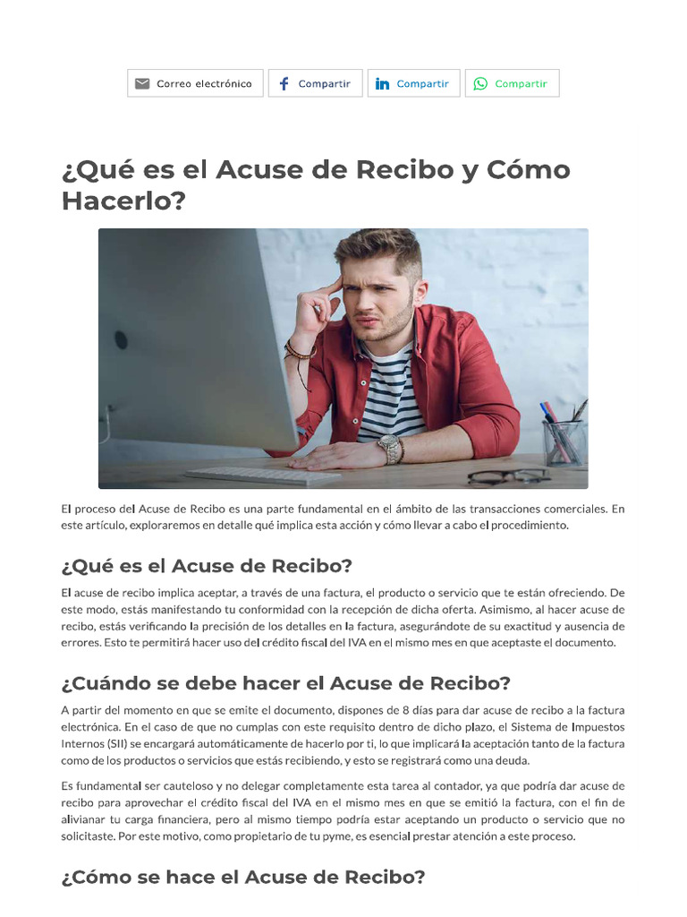 Acuse Recibo Sii Masivo | PDF