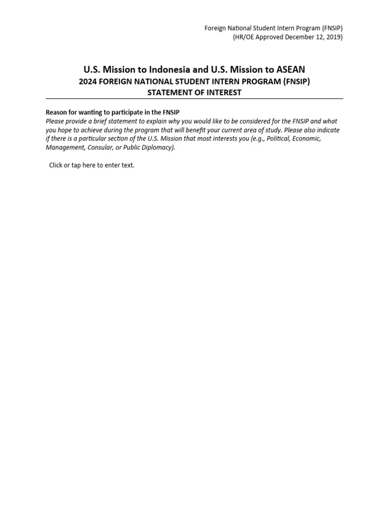 2024 Statement of Interest | PDF