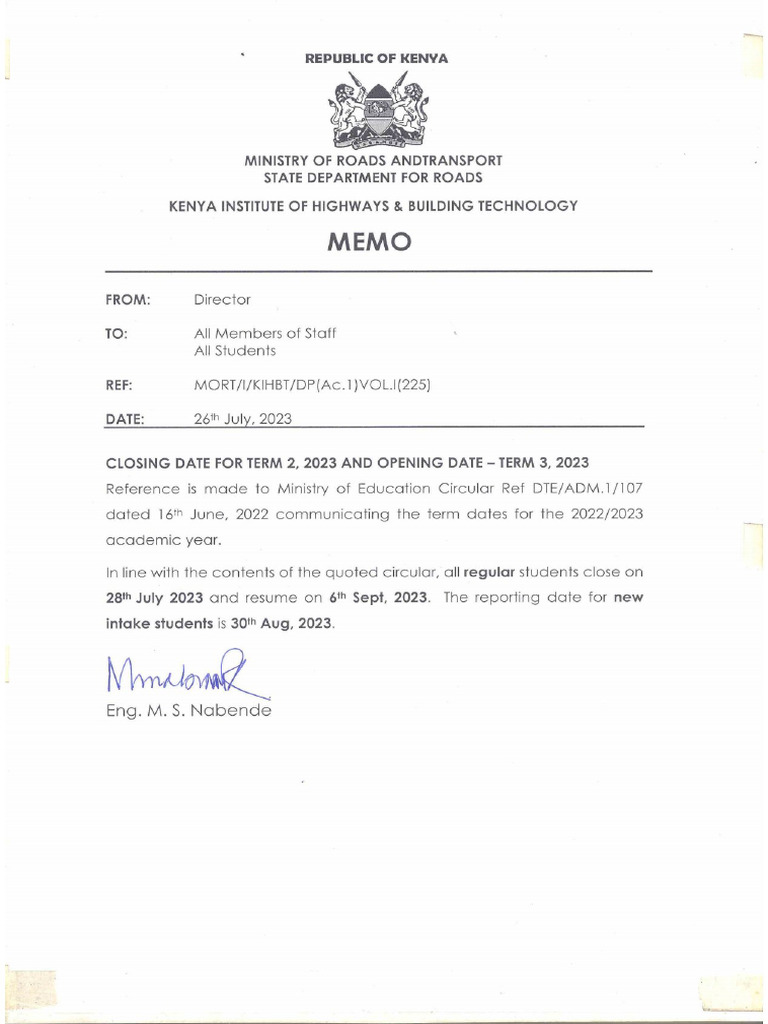 Closing Date Memo | PDF