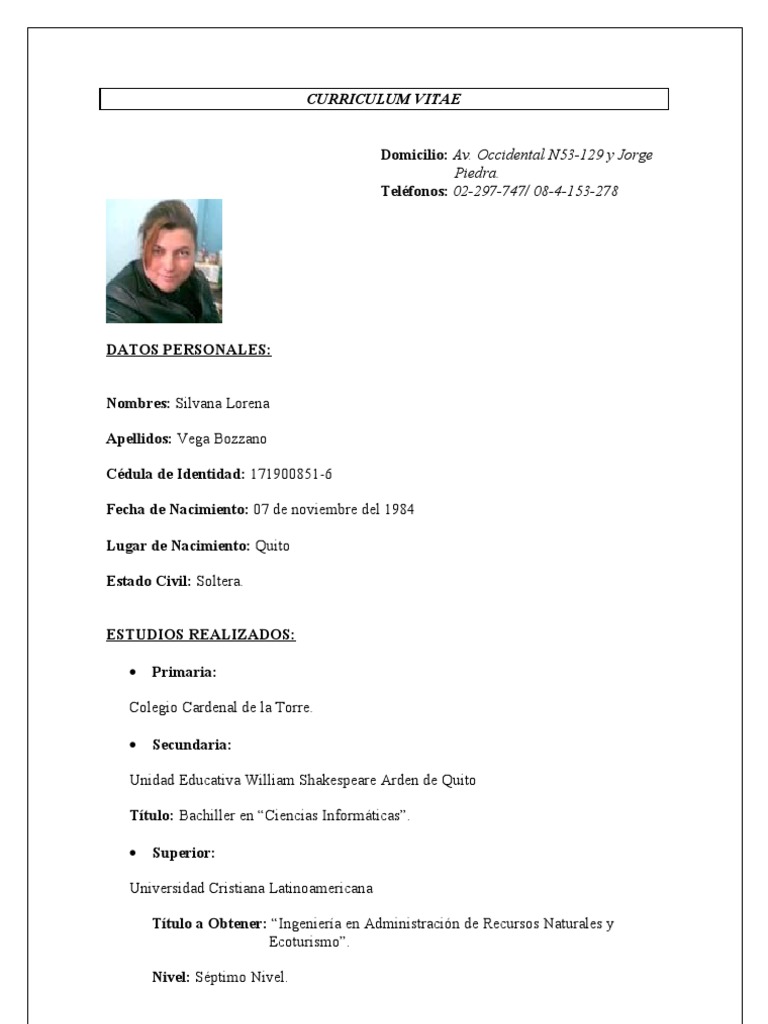 Curriculum Vitae Lorena | PDF | Microsoft | Educación Secundaria