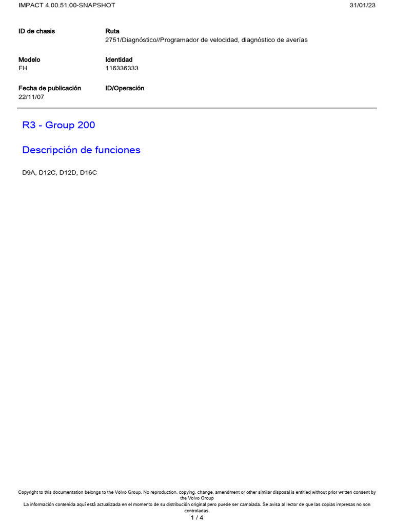 Descripción de Funciones ACELERADOR DE MANO | PDF