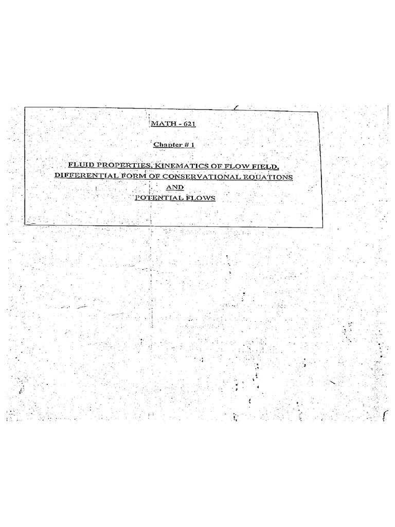 Fluid Dynamics Ch1 | PDF