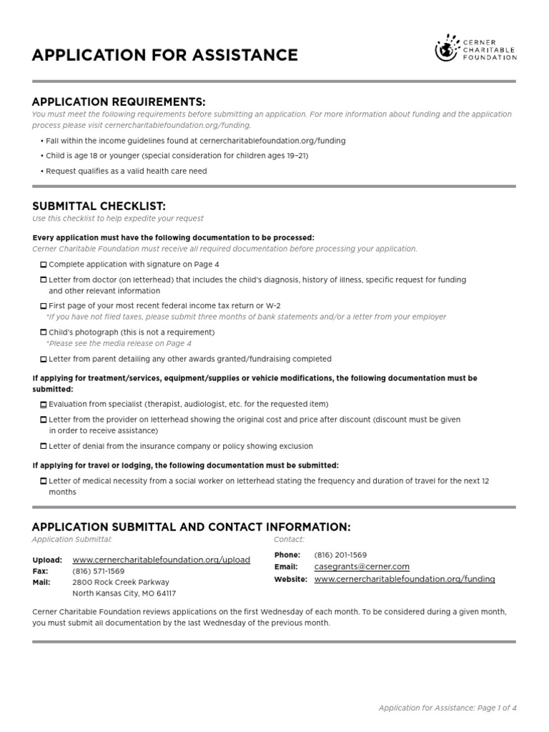 !application For Assistance 2021 | PDF