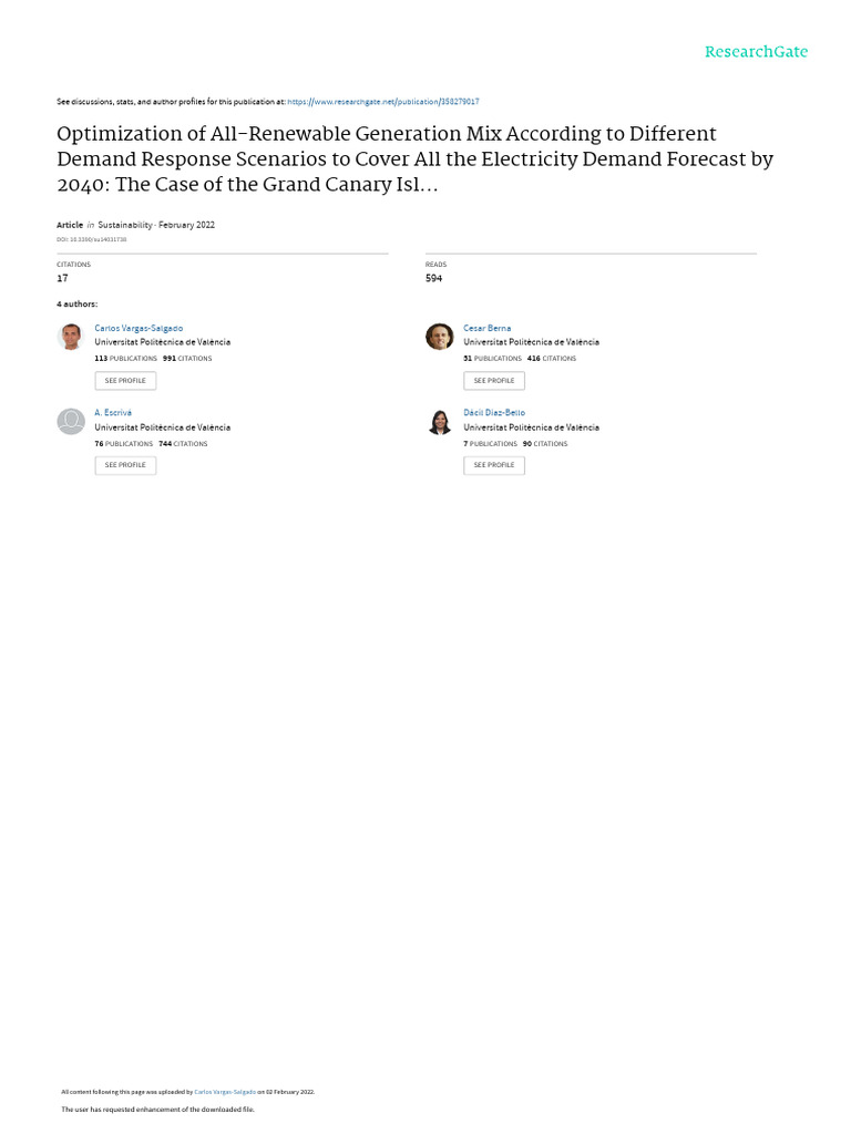 A26.2022 Q2 Sustainability Optimization DR Gran Cabary | PDF A26.2022 Q2 Sustainability Optimization DR Gran Cabary | PDF
