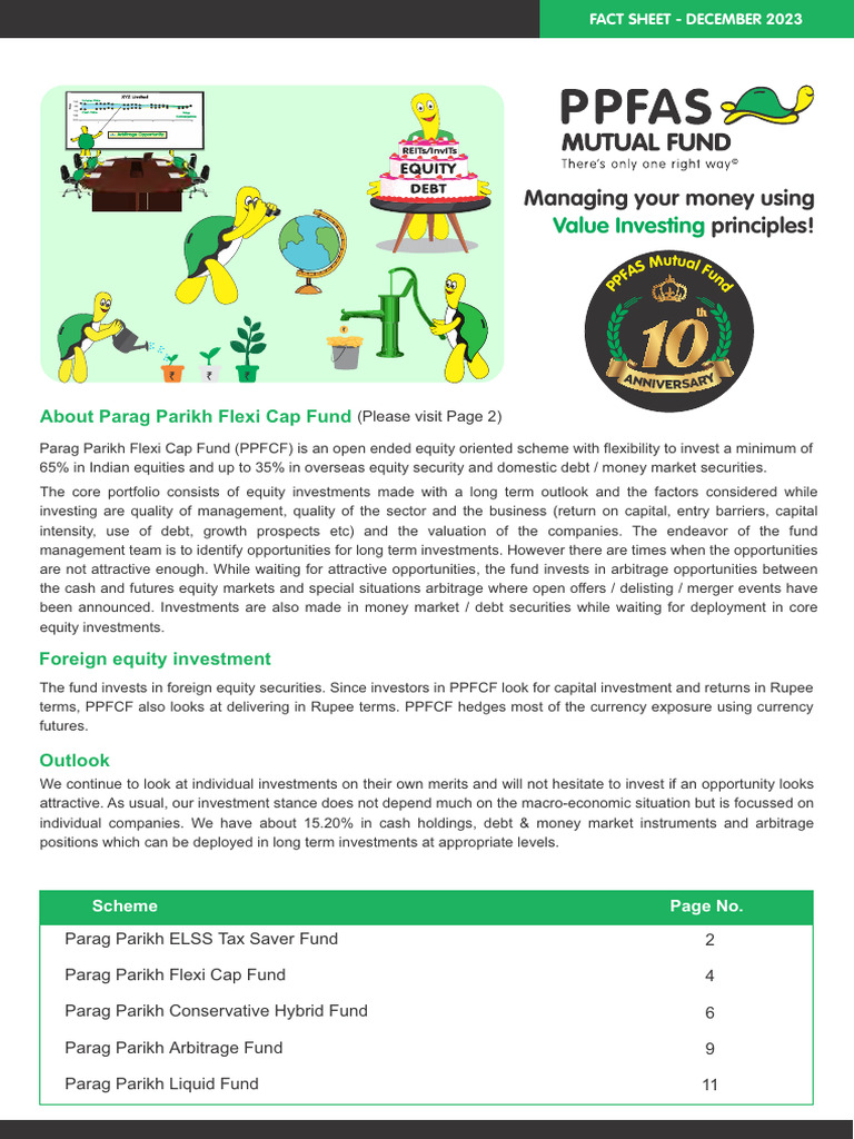 Ppfas MF Factsheet For December 2023 | PDF | Investing | Stocks