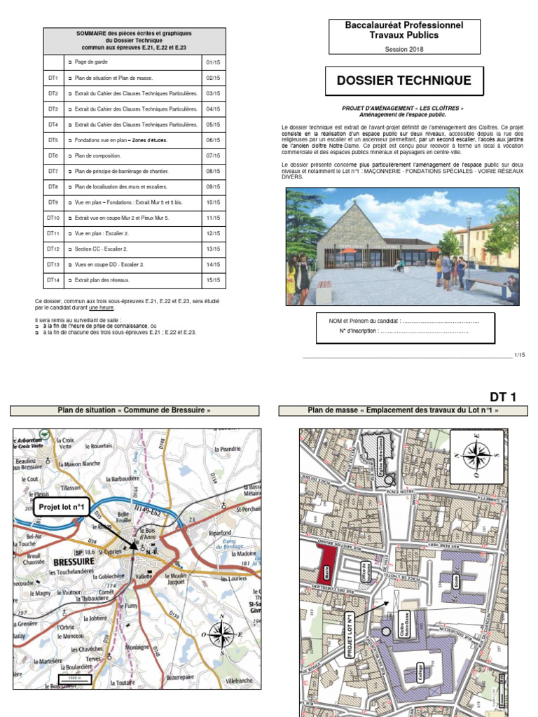 Bacpro TP 2018 E2 Dossier Technique | PDF