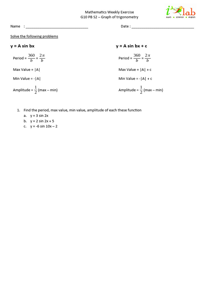 G10 PB S2 WE Graph of Trigonometry | PDF