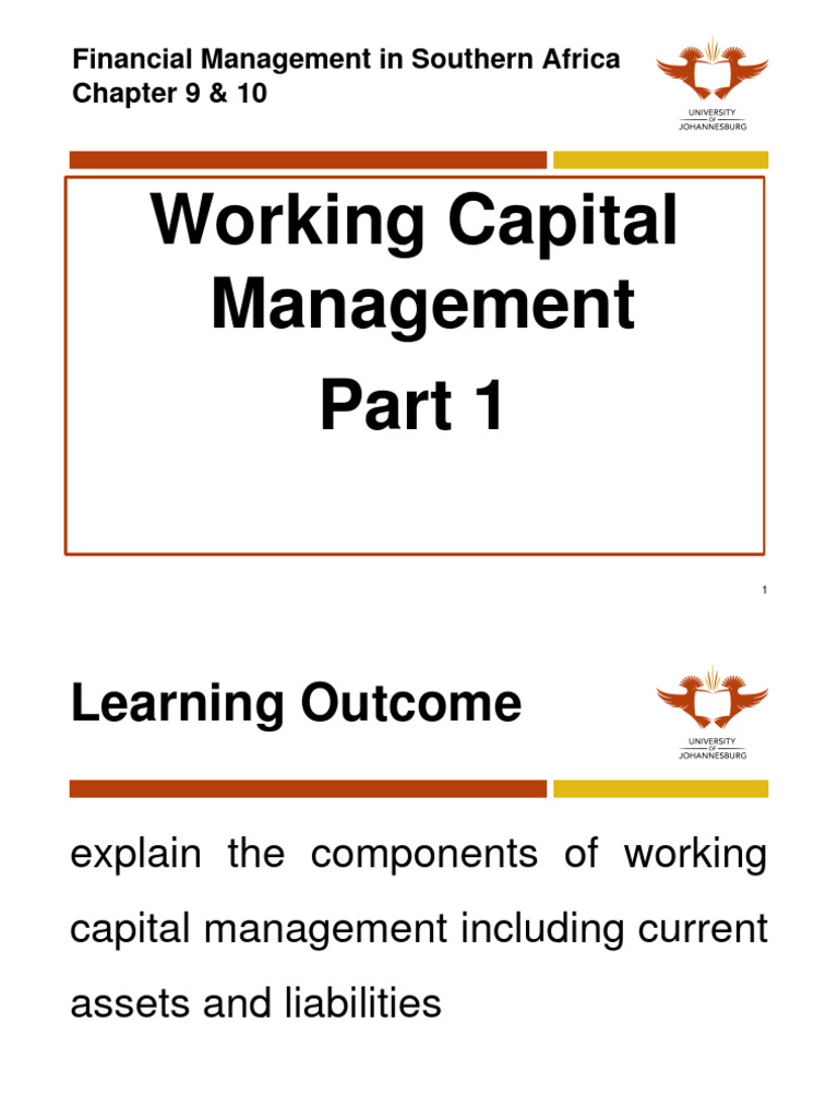 2A Unit 6 Working Capital Slides | PDF | Working Capital | Equity (Finance)