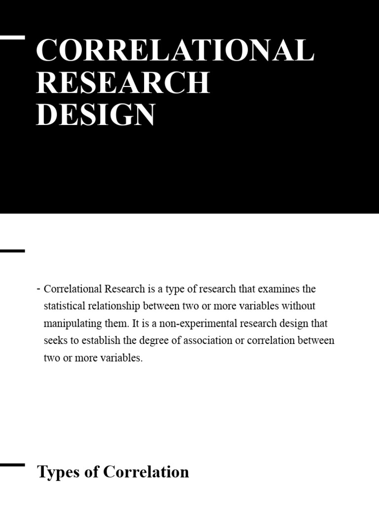 Correlational Research Design | PDF