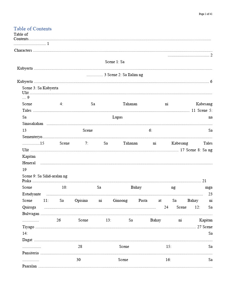 El Filibusterismo Theatre Play Script | PDF